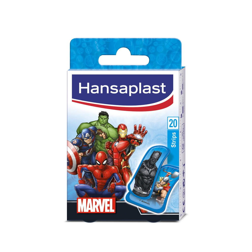 HANSAPLAST KIDS MARVEL 20 ASSORTED STRIPS | Rosh Medical Company